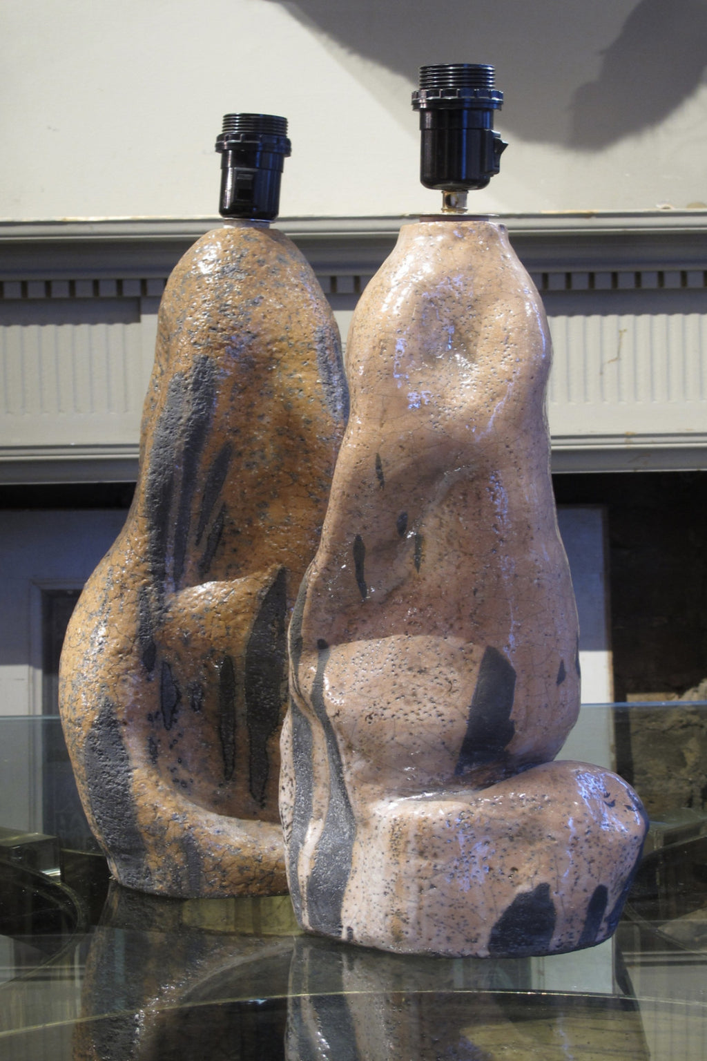 X a very unusual pair of amorphic ceramic table lamps. – Les Couilles ...